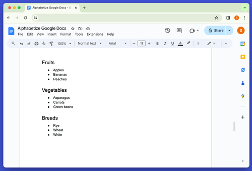 How to alphabetize in Google Docs - Plus