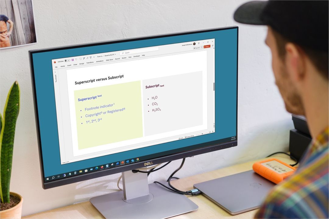 How to apply superscript and subscript in PowerPoint - Plus