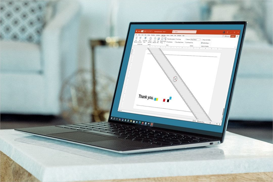 How to add the ruler in PowerPoint - Plus